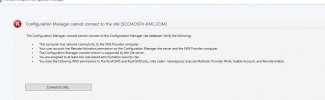 SOLVED - Error: Configuration Manager cannot connect to the site. | SCCM | Intune | Windows 365 ...